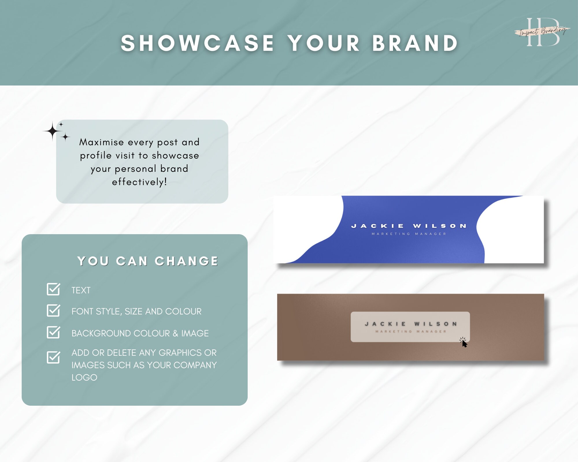 4 Linkedin Professional Banner Templates | Showcase Your Personal Brand ...