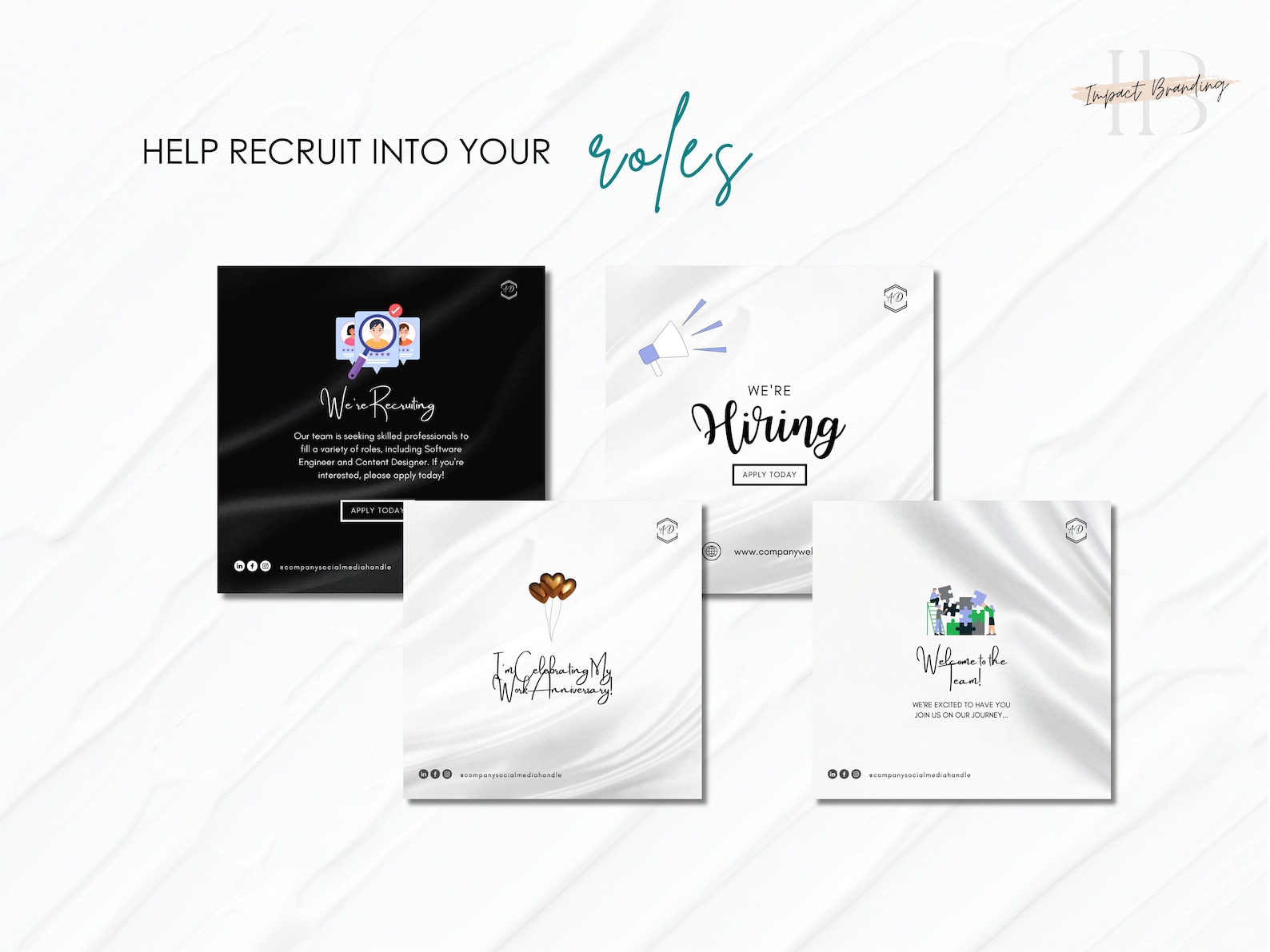 10 Linkedin Post Templates | Canva Social Media Cards (digital Download ...