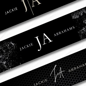 Linkedin Banner Templates | Dark Modern Theme, Name Text (canva ...