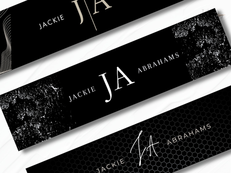 Linkedin Banner Templates | Dark Modern Theme, Name Text (canva ...