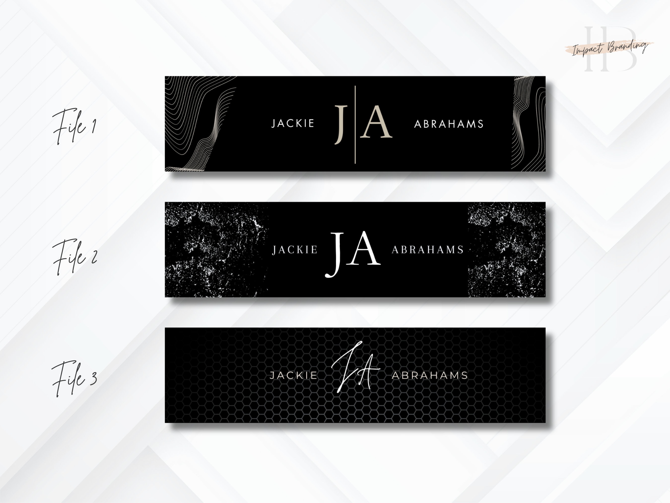 Linkedin Banner Templates | Dark Modern Theme, Name Text (canva ...