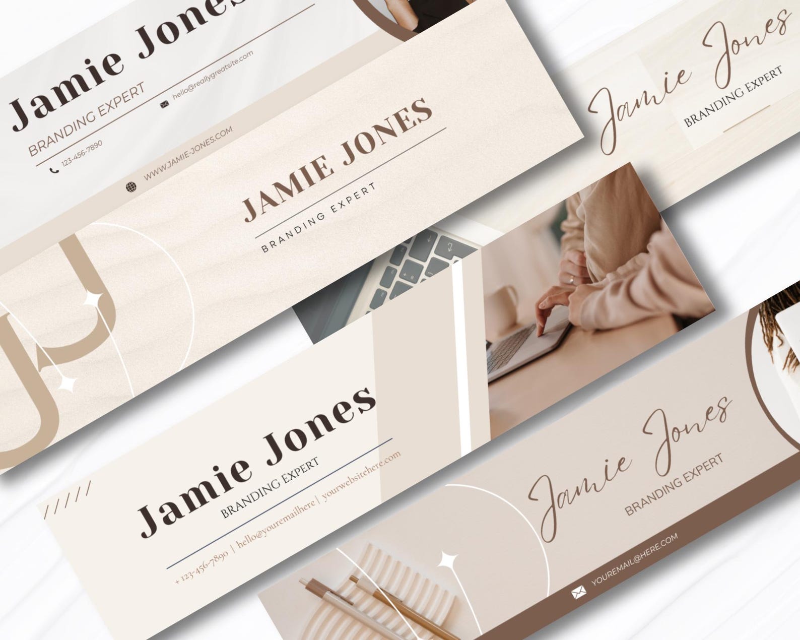 4 Linkedin Banners | Personal Brand | Simple Beige | Linkedin ...