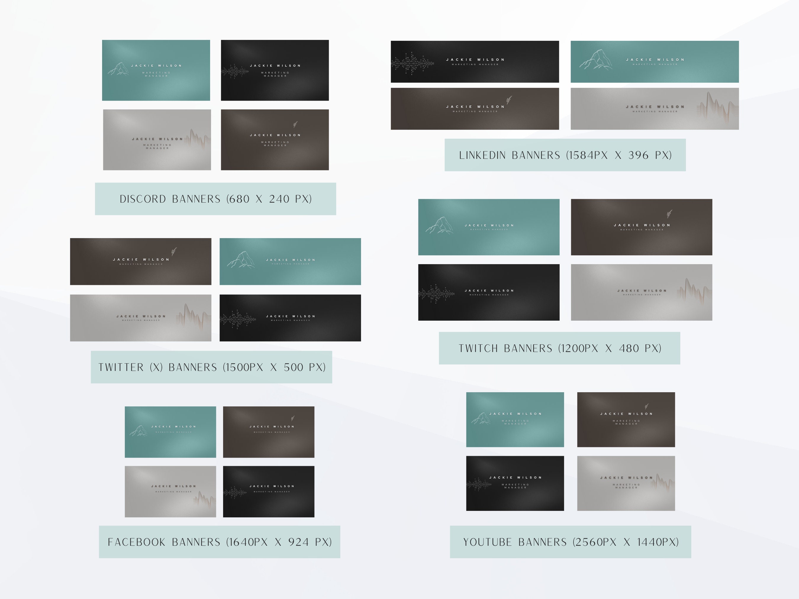 Customisable Banners for ALL Social Media Platforms | Banner Template ...