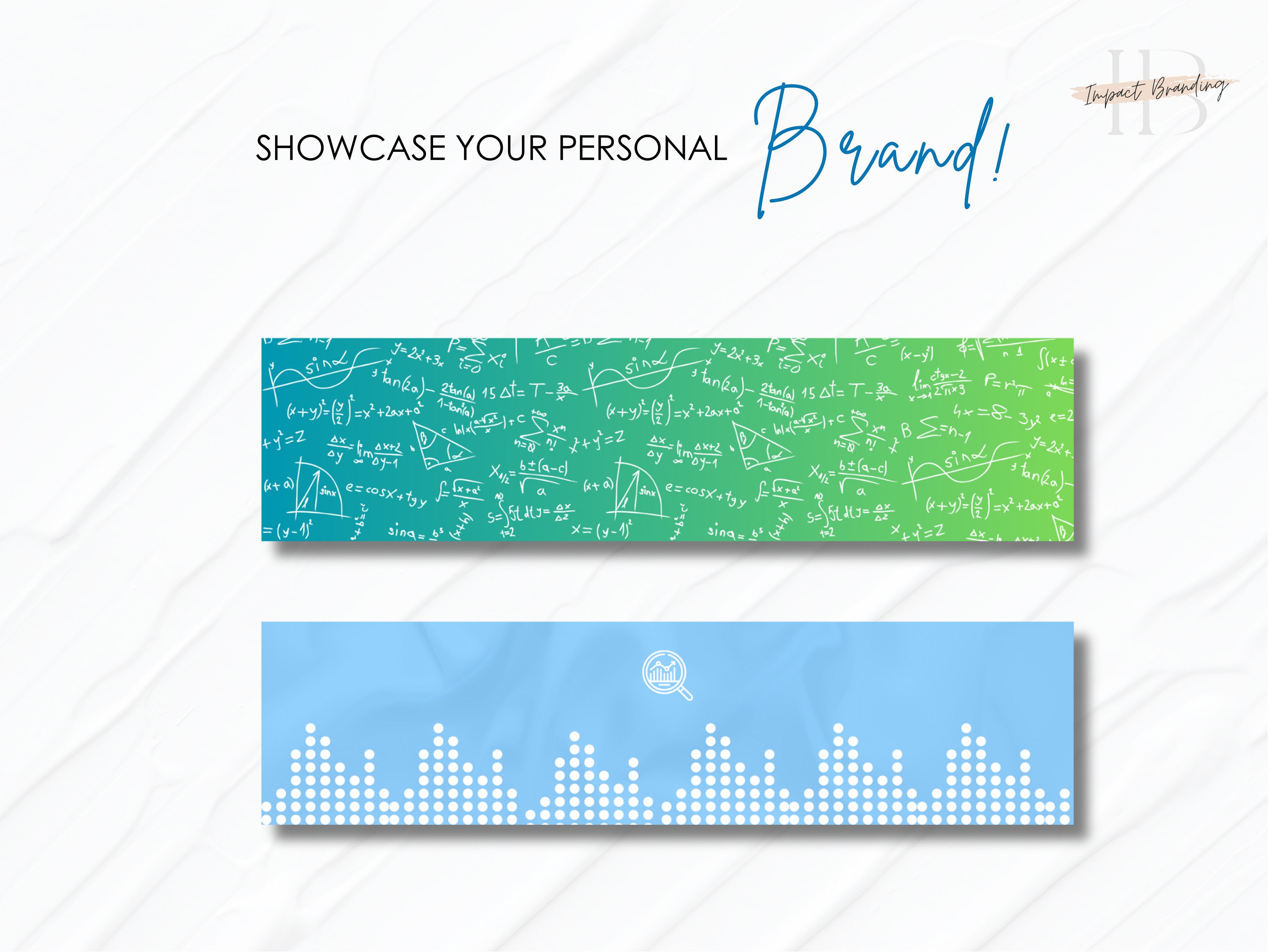 4 Linkedin Banners | Blue & Green Data Themed Designs | Instant ...