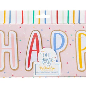 OUI Happy Birthday Banner, Happy Birthday, Bright Birthday Banner ...