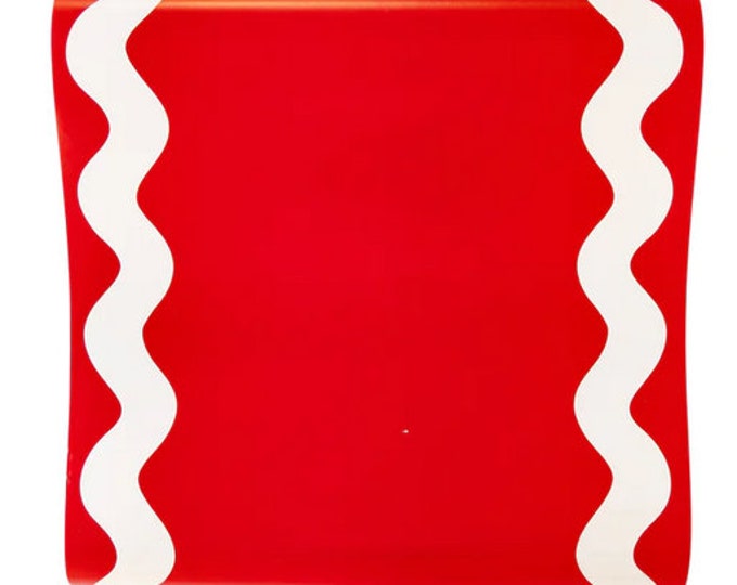 Ric Rac Paper Table Runner 10ft | Red Paper Table Runner | Christmas ...