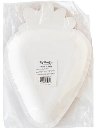 Strawberry Shaped Paper Plate Set 8ct Berry Shaped Plates Valentine ...