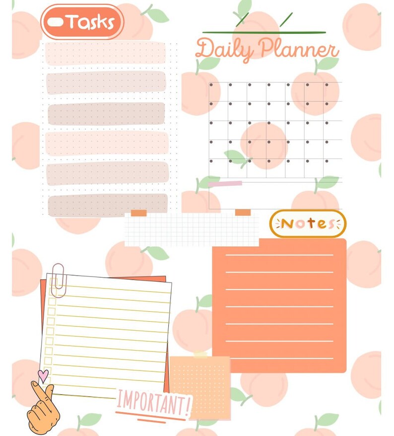 Peach Perfect Planner - Etsy