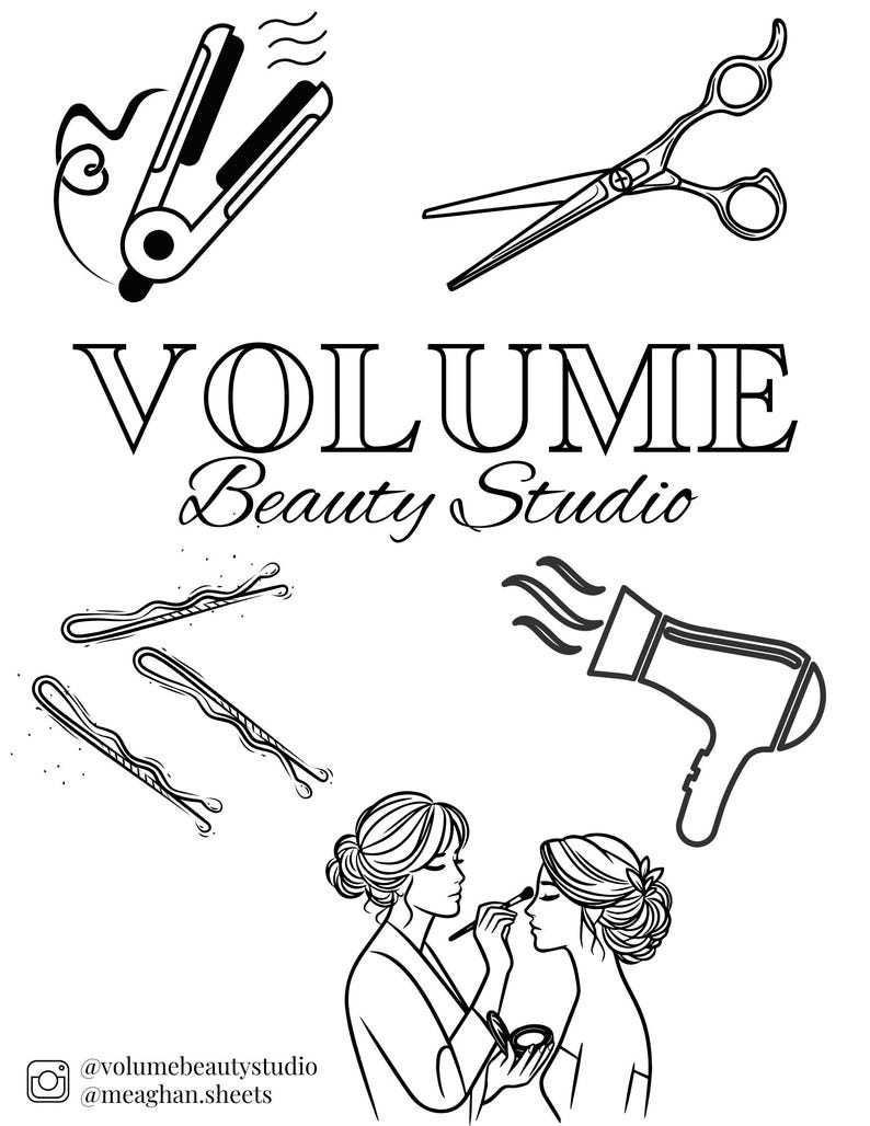 Hair Salon Coloring Page for Young Clients, Children of Clients, or to ...