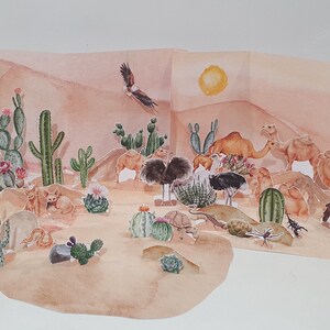 Build a Desert, Printable Desert Diorama, Desert Play Set, Paper Scene ...
