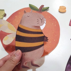 Capybara Paper Doll Printable, Paper Dollhouse, DIY Kids Paper Craft ...