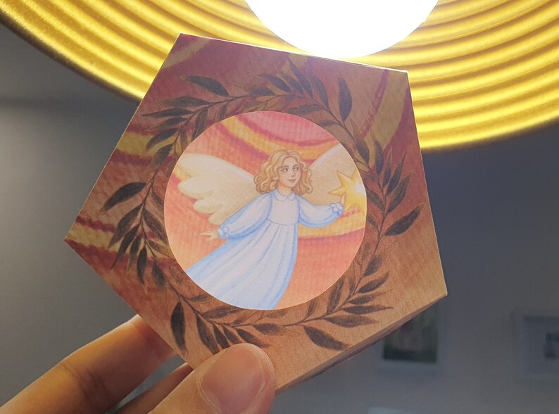 Angel Window Lightbox Printable DIY Holiday Paper Ornament - Etsy