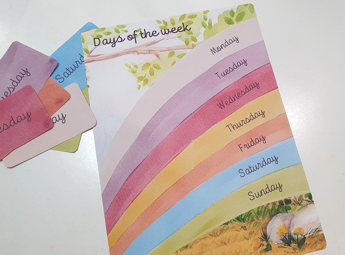 Days of the Week, Calendar Wheel, Poster and Cards, Classroom Calendar ...
