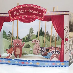 My Little Paper Puppet Theater, Fairytale Puppet Theater, DIY Kids ...