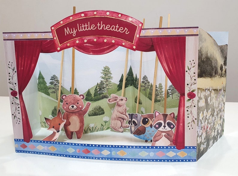 My Little Paper Puppet Theater, Fairytale Puppet Theater, DIY Kids ...