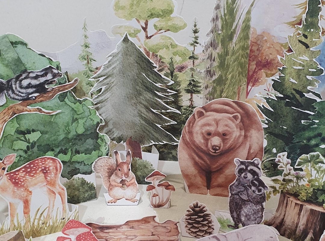 Build a Woodland, Printable Woodland Diorama, Forest Play Set, Paper ...