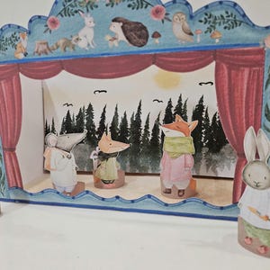 Woodland Puppet Theater, Paper Puppet Theater, DIY Kids Paper Craft ...