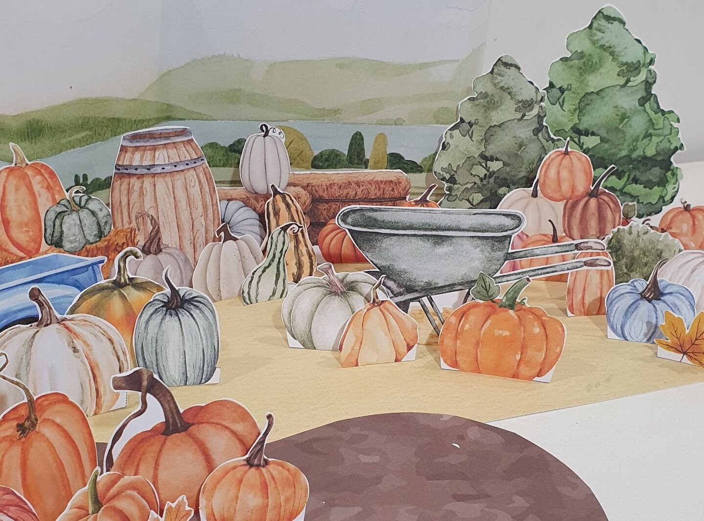 Build a Pumpkin Patch, Printable Diorama, Pumpkin Play Set, Paper Fall ...