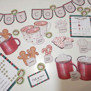 Hot Cocoa Stand Dramatic Play Set, Christmas Shop Pretend Play ...