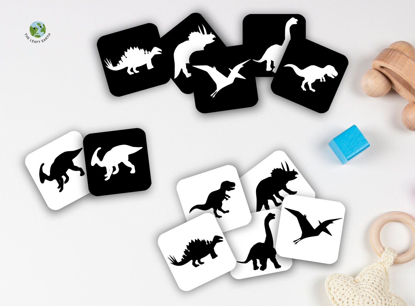 Dinosaur Silhouette Matching Cards, Printable Games, Toddler Matching ...
