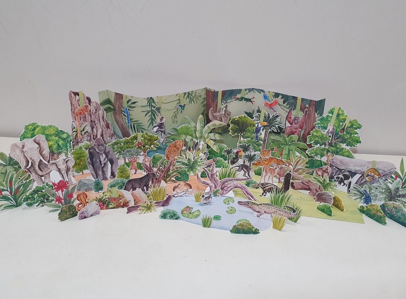 Build a Rainforest Printable Rainforest Diorama Jungle Play - Etsy