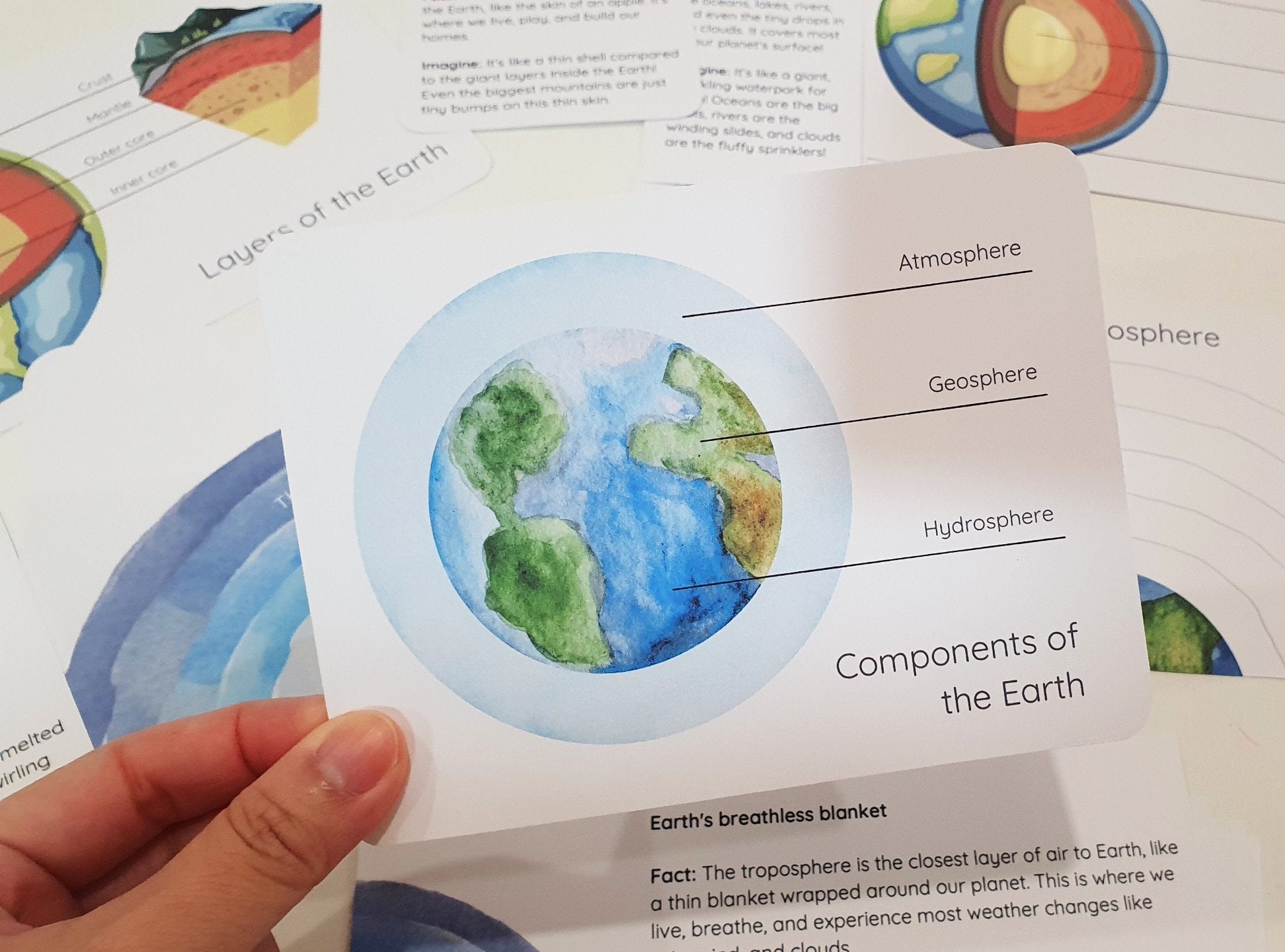 Earth and Atmosphere Structure Activity Pack, Preschool Worksheet ...
