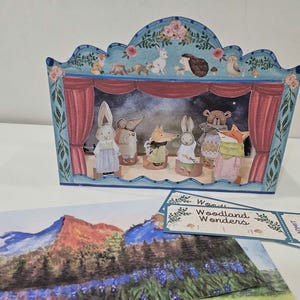 Woodland Puppet Theater, Paper Puppet Theater, DIY Kids Paper Craft ...