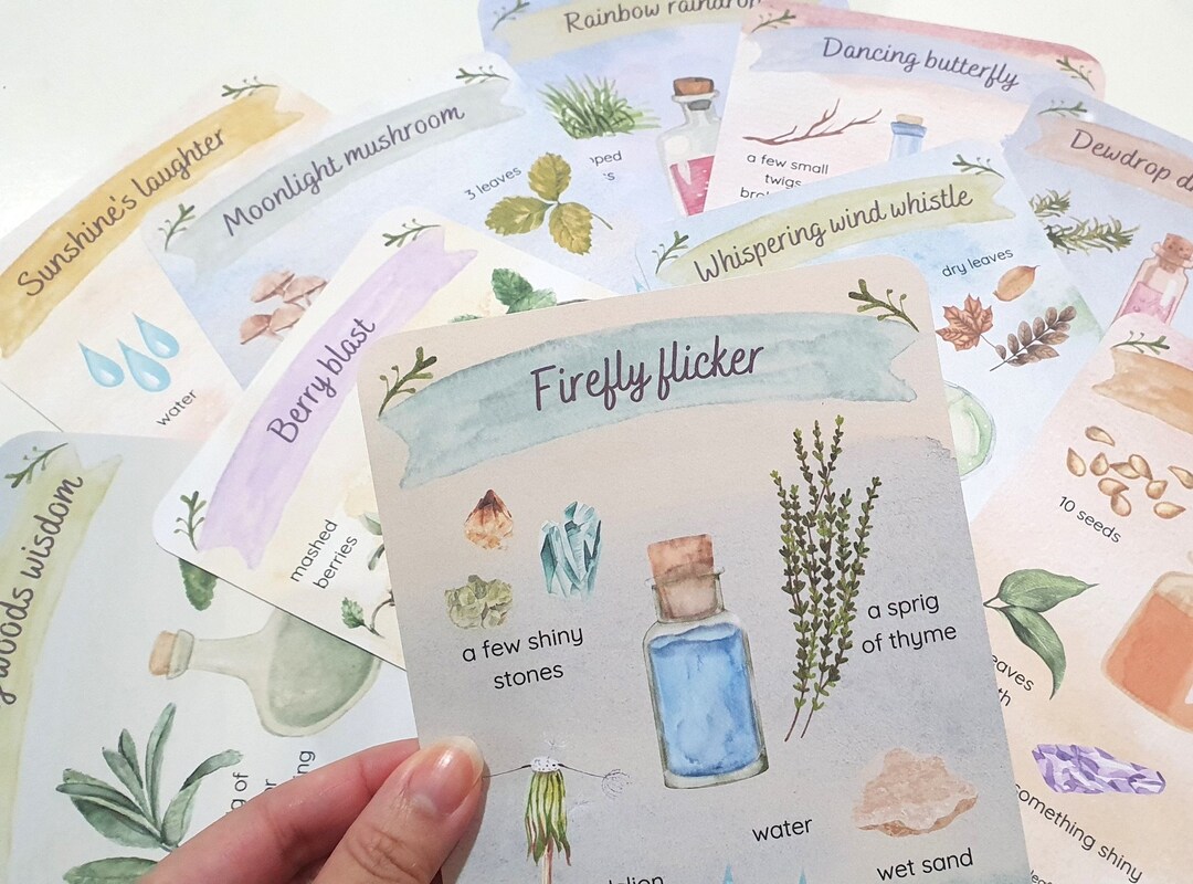 Fairy Potion Mud Kitchen Recipe Cards, Magic Fairy Potion Cards ...