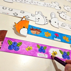 Animal Paper Bracelets for Kids, Farm and Woodland Animals, DIY Kids ...