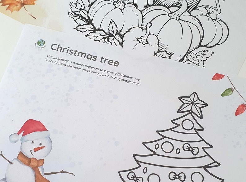 20 Nature-themed Playdough Mats, Printable Playdough Mats, Busy Book ...