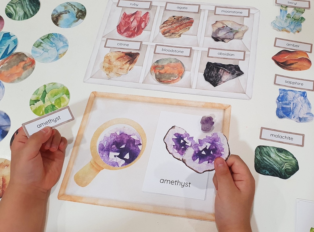 Gemstones Activity Pack, Gemstones Nature Study, Gems Montessori Cards ...