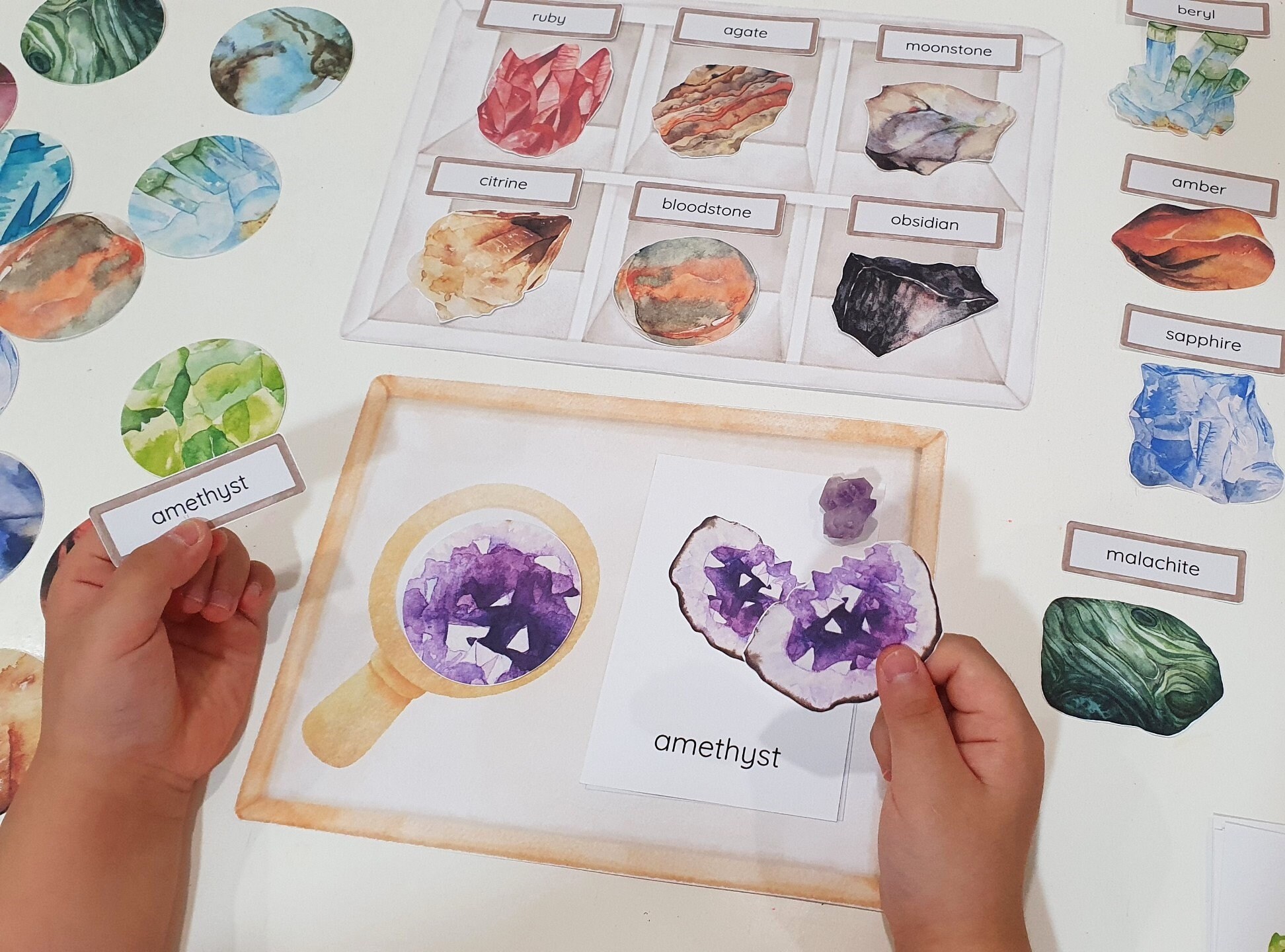 Gemstones Activity Pack, Gemstones Nature Study, Gems Montessori Cards ...