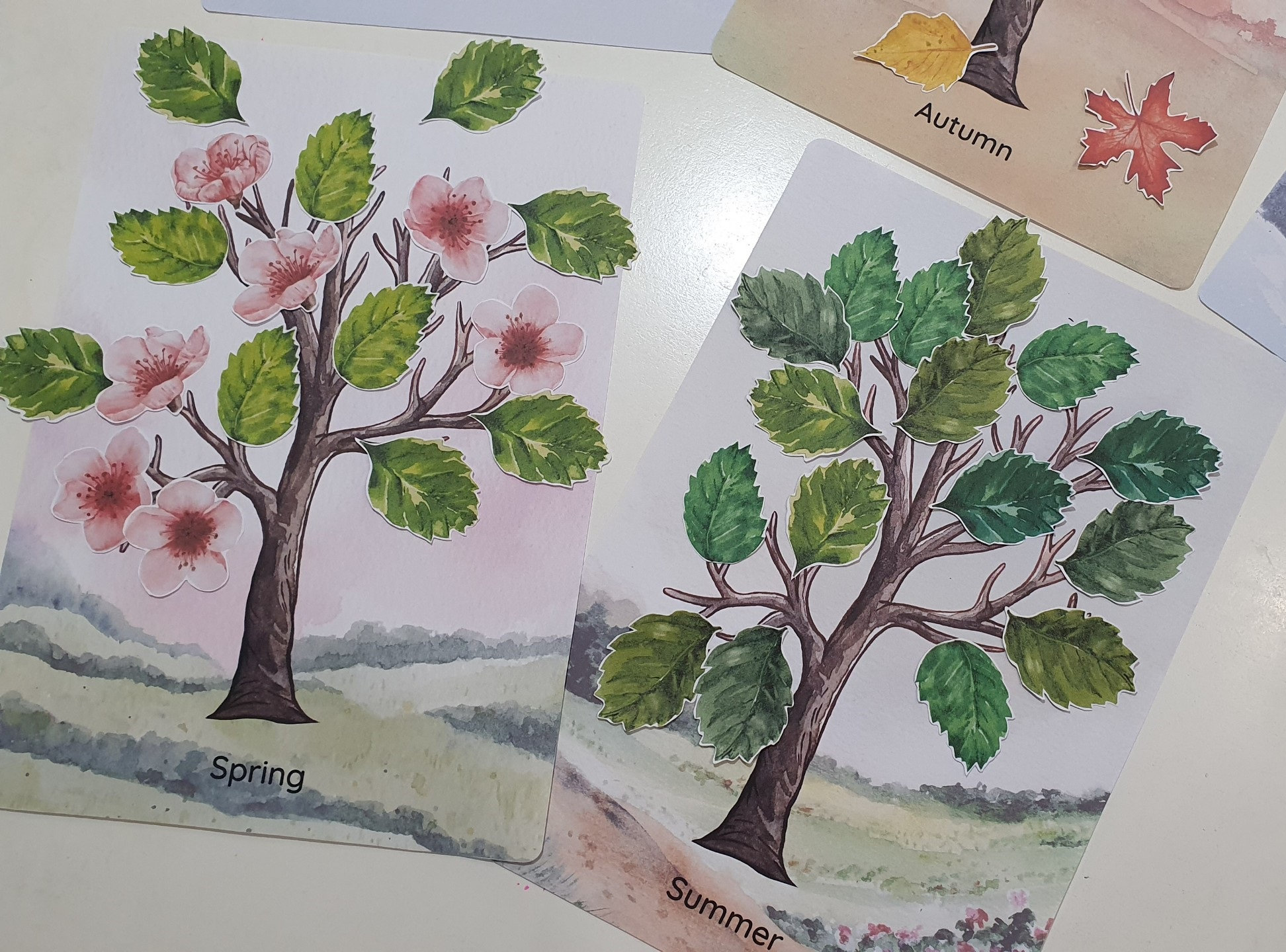 Make a Seasons Tree, Seasons Craft Activity Set, Seasons Playdough Mat ...