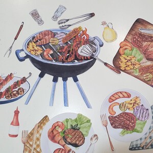 BBQ Dramatic Play Set, Barbecue Pretend Play, Kids DIY Food Paper Craft ...