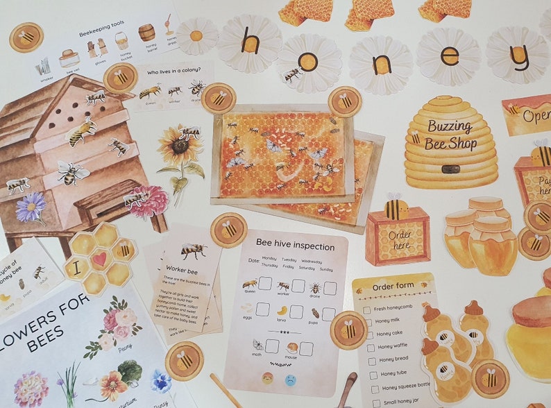 Beekeeper Dramatic Play Set Honey Market Pretend Play Beehive