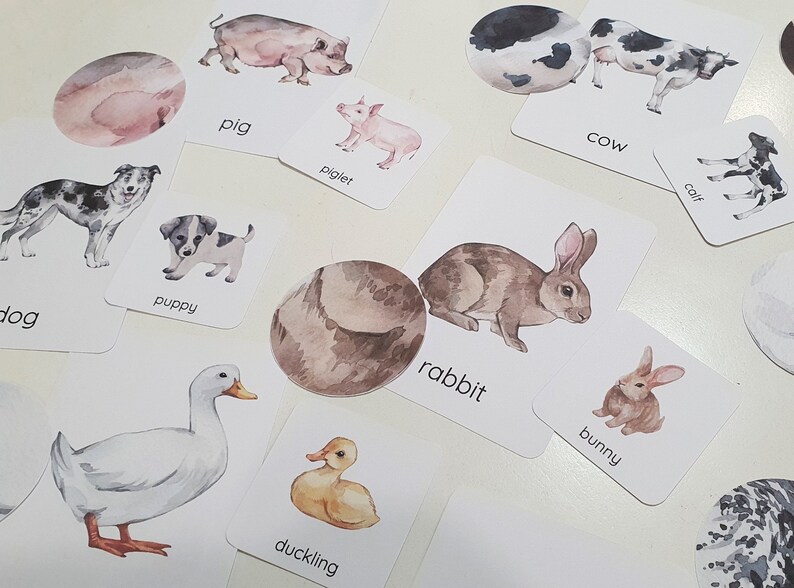 Farm Animal Matching Games, Animal Pattern Activity, Mother & Baby ...