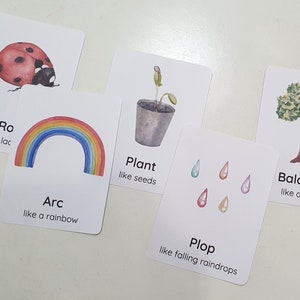 16 Spring Movement Cards for Kids, Seasonal Movement Cards, Kids Action ...