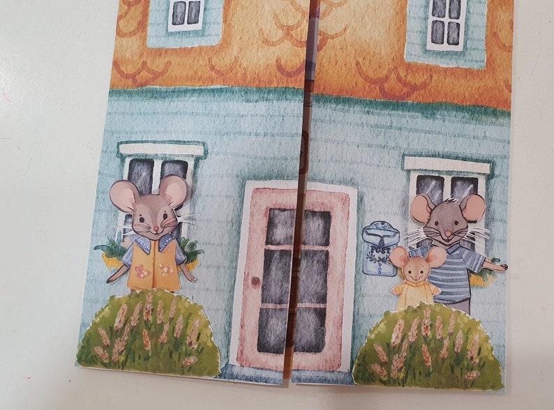 Mouse Dollhouse Printable & Busy Book, Paper Dolls, Paper Dollhouse ...