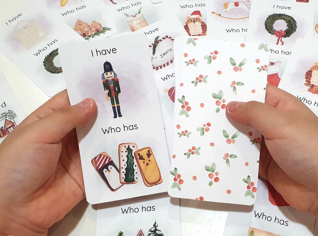 I Have Who Has - Christmas Printable Game, Christmas Cards, Preschool ...