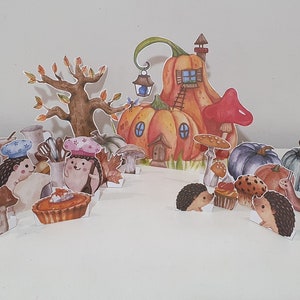 Pumpkin House Printable Play Set, Paper Fairy Land, Paper Craft for ...