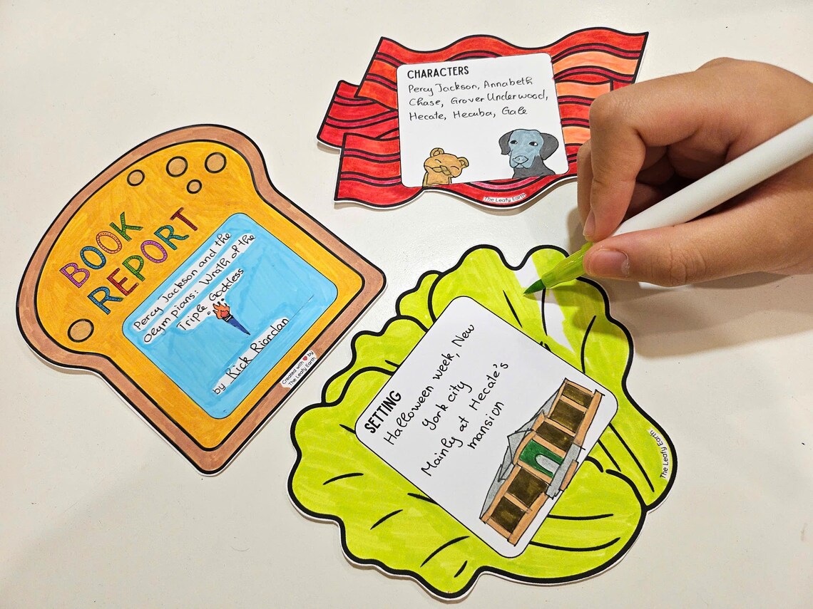 Sandwich Book Report and Cover Design, Creative Book Review, 7 Layer ...