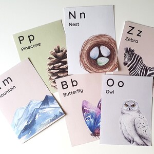 Nature Alphabet Flashcards, Alphabet Flashcards, ABC Flashcards, Nature ...