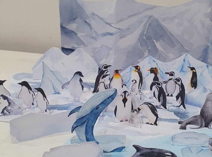 Build the Antarctic Habitat, Printable Diorama, DIY Kids Paper Craft ...