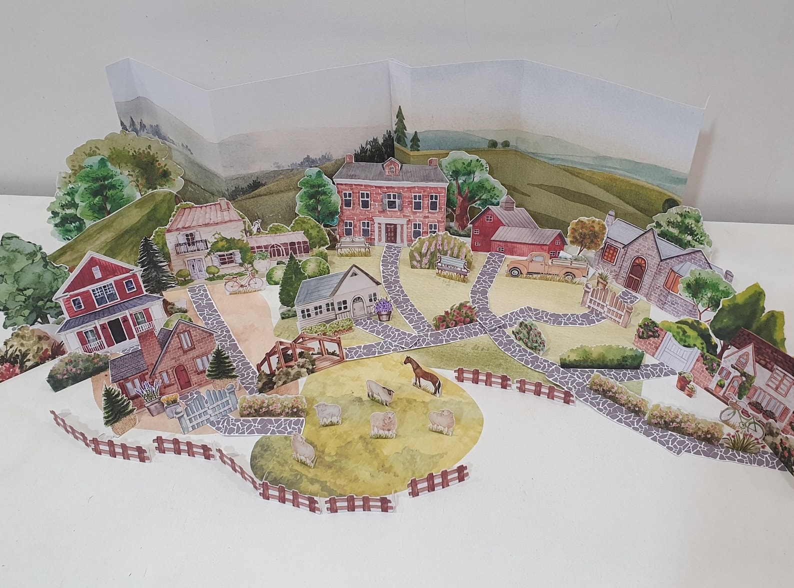Build a Village, Printable Village Diorama, Countryside Play Set ...
