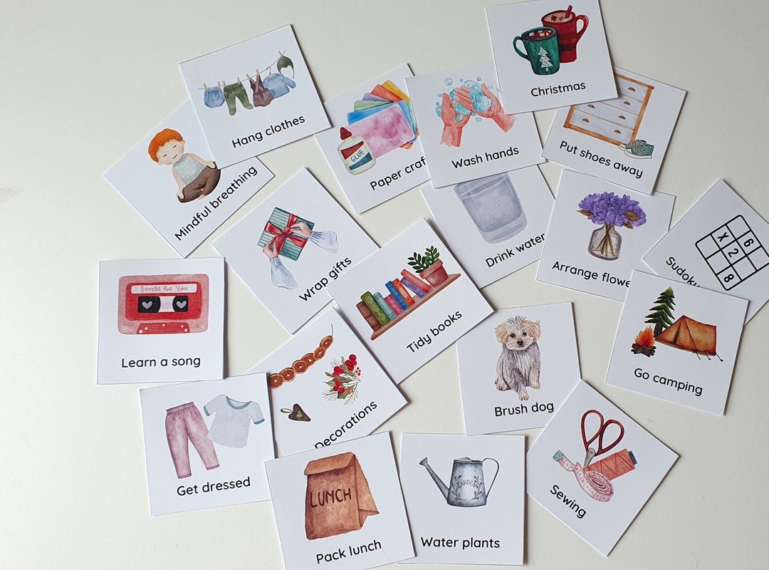 400 Kids Routine Cards & Charts, Printable Routine Chart, Visual ...