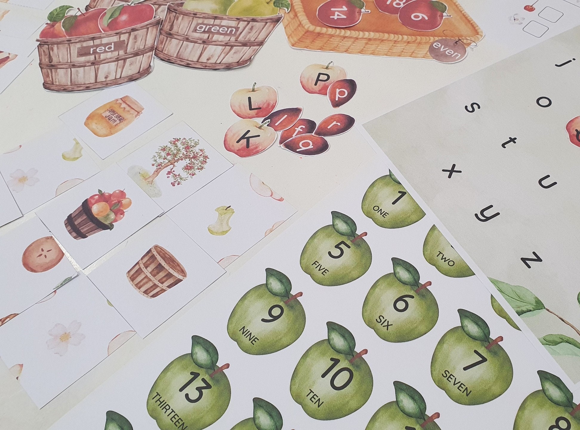 Apple Activity Pack, Apple Unit Study, Apple Morning Basket, Early Math ...