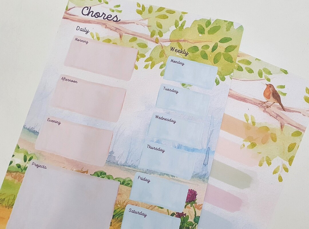 Chore and Daily Flow Charts Printable, Daily Schedule, Kids Routine ...