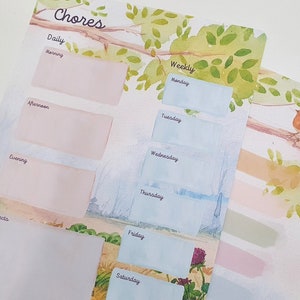 Chore and Daily Flow Charts Printable, Daily Schedule, Kids Routine ...