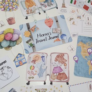 Travel Activity Pack, Kids Travel Journal, World Landmark Cards, Pack a ...