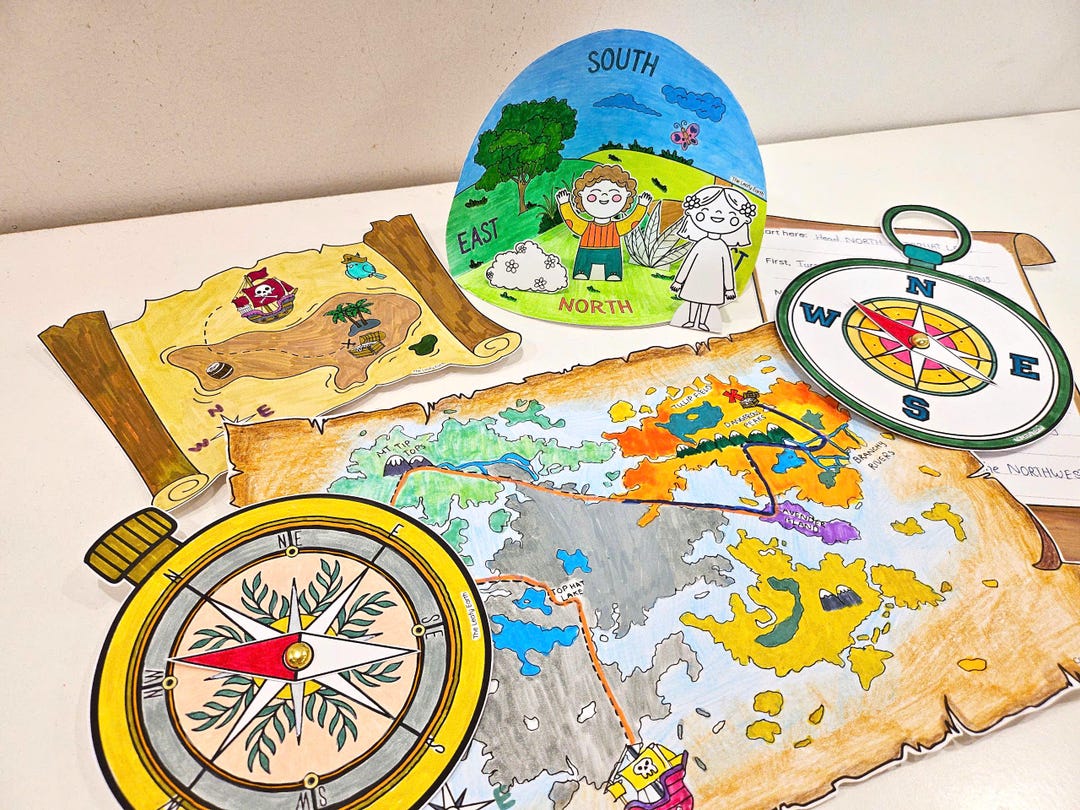 Cardinal Directions Activities, Diorama, Compass Craft, Build an Island ...